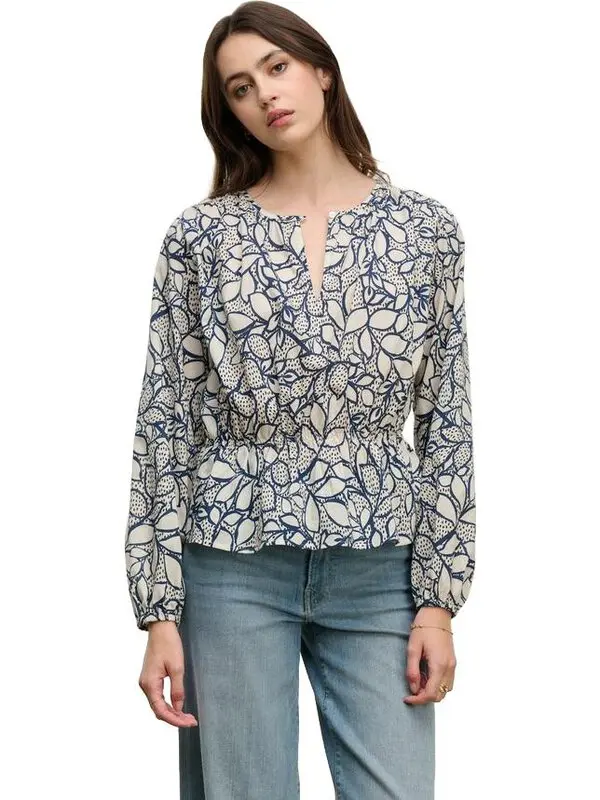 Velvet By Graham & Spencer Wynne Blouse - Gray / Neutral