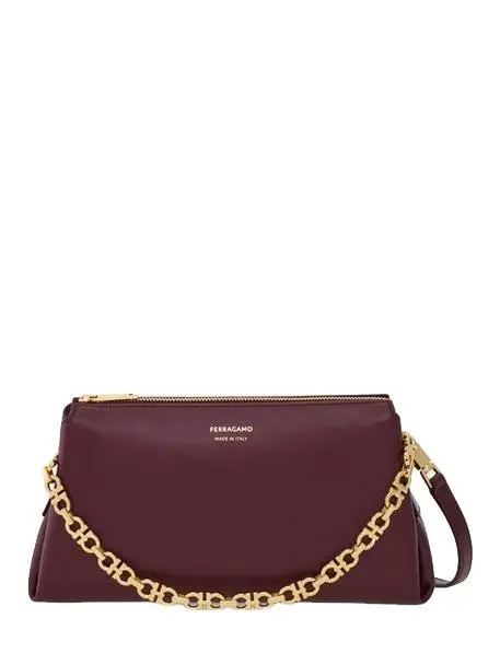 FERRAGAMO Gancini Chain Mini Bag - Natural