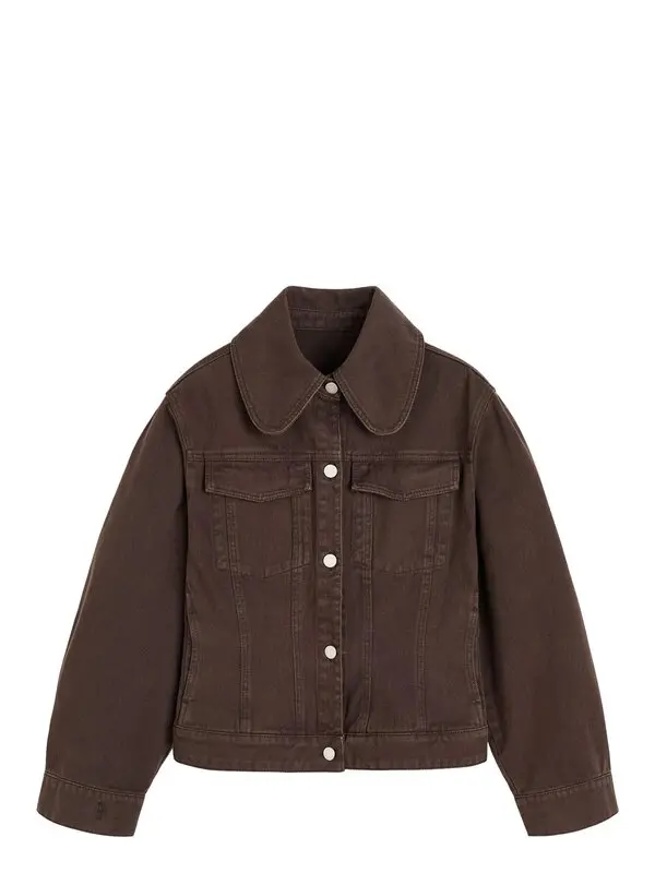 BY MALENE BIRGER Villies Organic Cotton Denim Jacket - Chocolate Chip