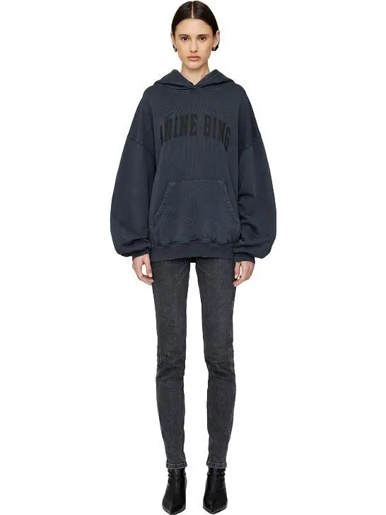 ANINE BING Harvey Sweatshirt - Dark Washed Black