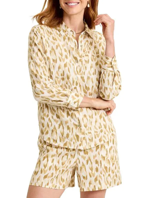 Tommy Bahama Cheetah Cove Linen Shirt - Coconut