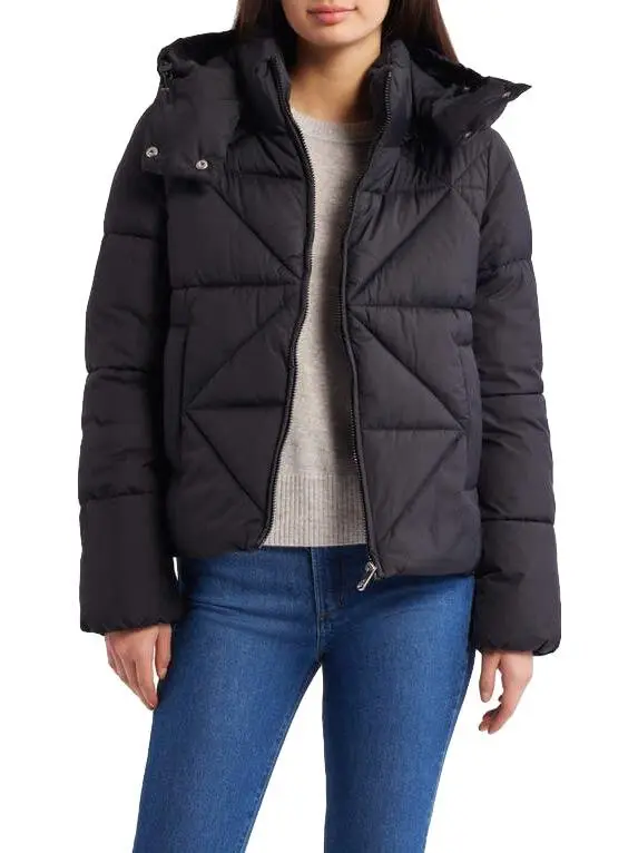 Sam Edelman Cropped Puffer Jacket - Black
