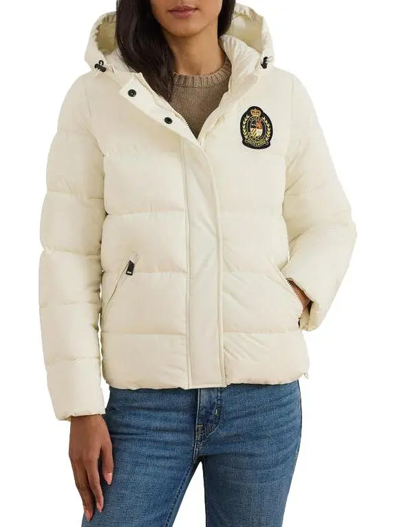 Ralph Lauren Crested Puffer Jacket - Cream
