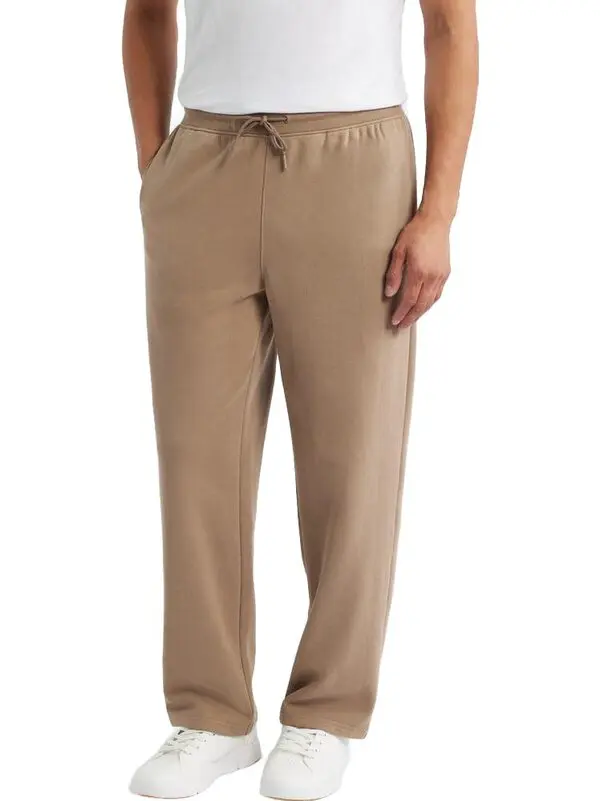 Zella Vital Fleece Pants - Tan Fossil