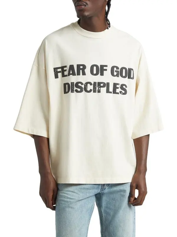 Fear Of God Disciples Relaxed Graphic T-shirt - Oat Oat