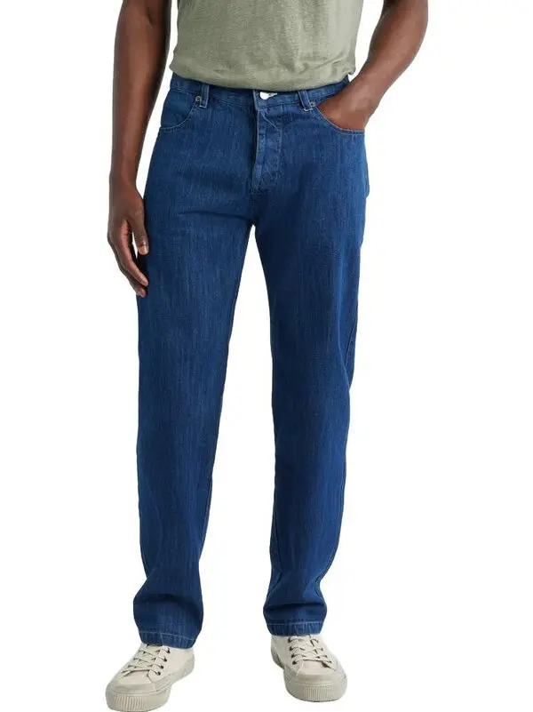 ALEX CRANE Straight Leg Organic Cotton Jeans - Indigo