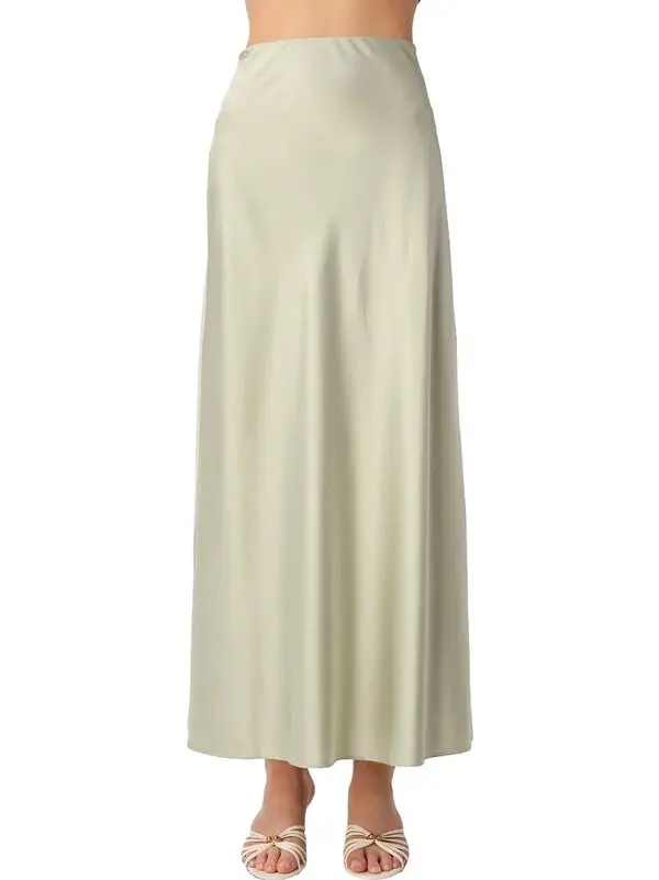Cami Nyc Aviva Stretch Silk Maxi Skirt - Sea Glass