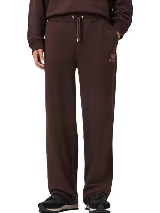 ALLSAINTS Icon Embroidered Sweatpants - Plum Brown