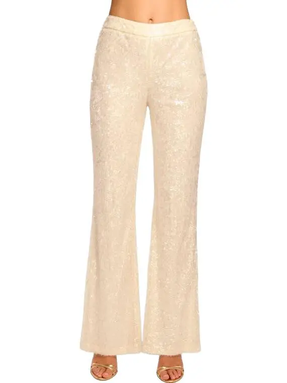 Ramy Brook Olivan Sequin Pants - Winter White Sequin