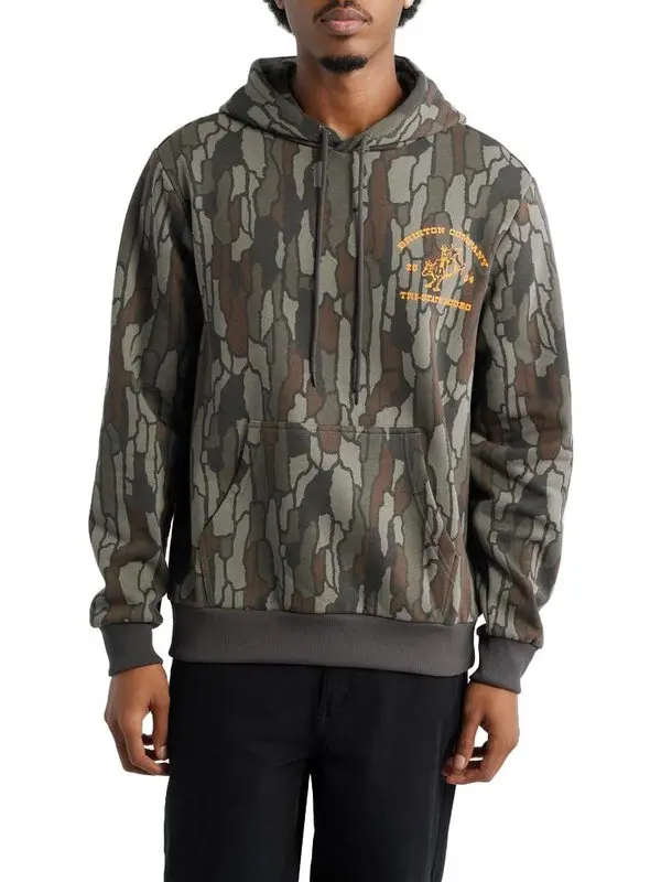 Brixton Danforth Graphic Hoodie - Bark Camo