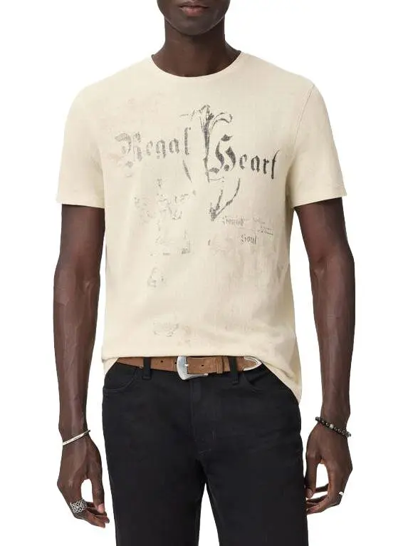 John Varvatos Regal Hear Organic Cotton Graphic T-shirt - Faded Twine