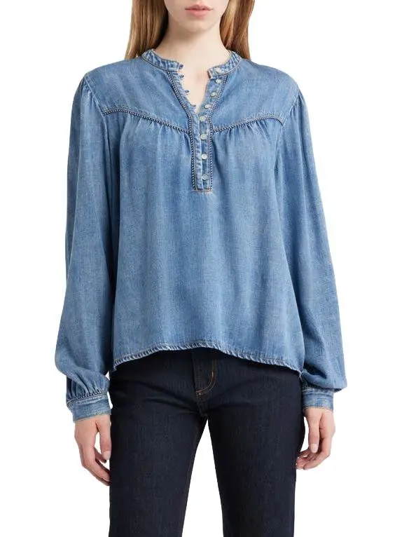 Rails Sunna Denim Top - Blue Stone