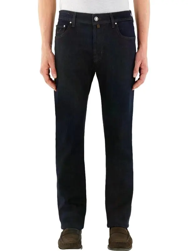 JACOB COHEN ACADEMY Logo-patch Jeans - Blue