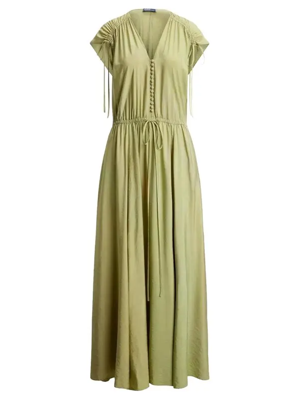 Ralph Lauren V-neck Maxi Dress - Green