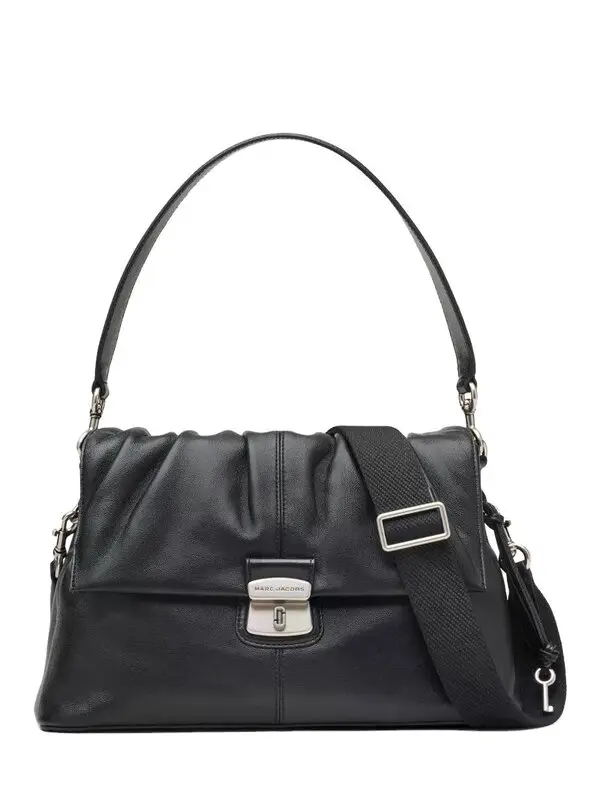 Marc Jacobs Cristina Ruched Shoulder Bag - Black