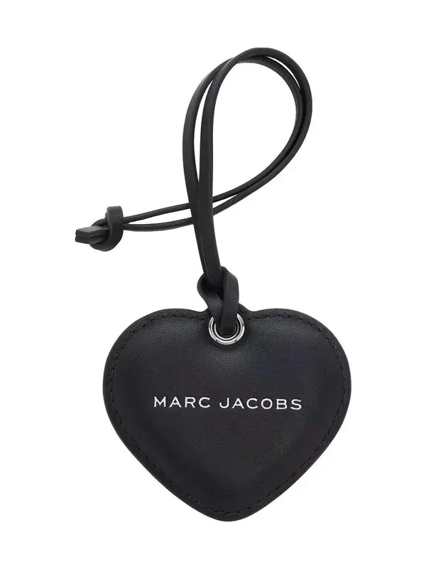 Marc Jacobs Heart Mirror Leather Bag Charm - Black