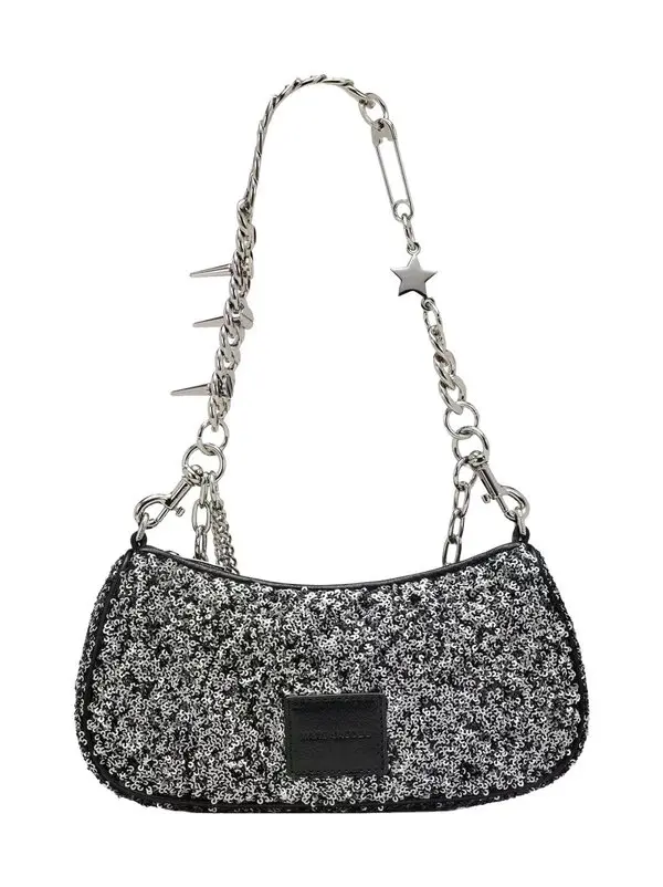 Marc Jacobs Sequin Charm Shoulder Bag - Silver