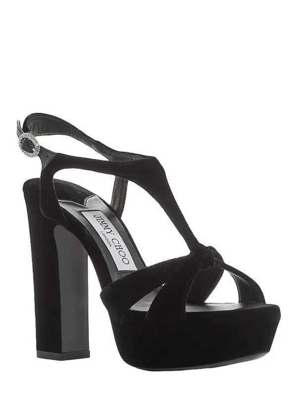 JIMMY CHOO Kesia 120 Platform Sandals - Black