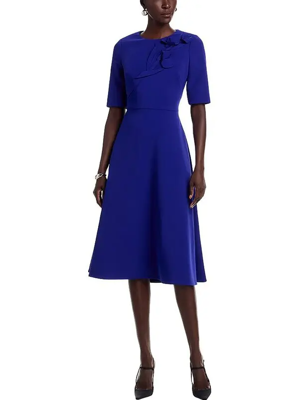 Rickie Freeman For Teri Jon Crepe Dress - Royal Blue