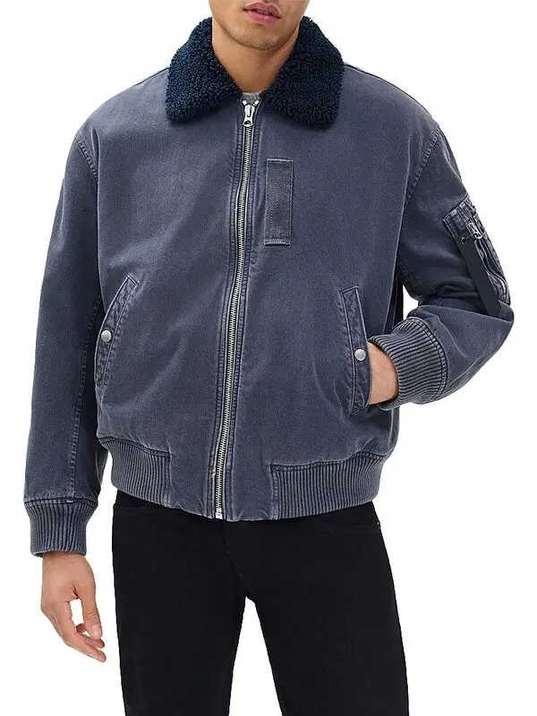 Rag & Bone Denim B15 Bomber Jacket - Graphite
