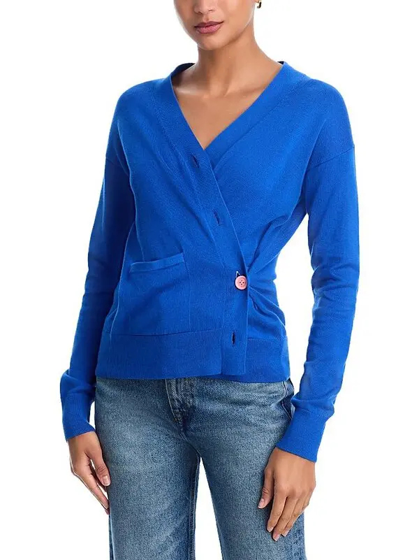 CISSA Cotton Wrap Cardigan - Primary Blue