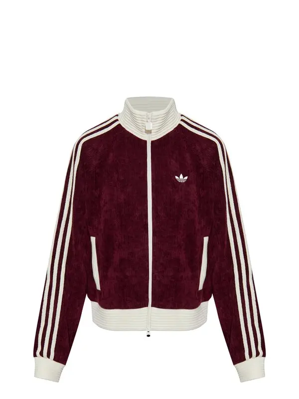Adidas Originals By Alexander Wang Corduroy Sweatshirt With Logo - Burgundy