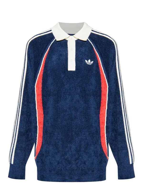 ADIDAS ORIGINALS Polo With Embroidered Logo - Navy Blue