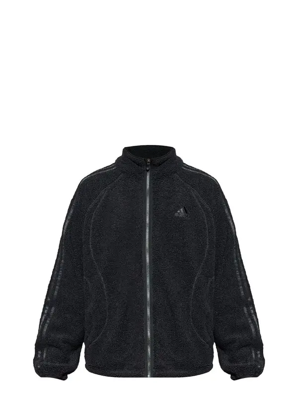 ADIDAS ORIGINALS Fleece Jacket With Stand-up Collar - Black