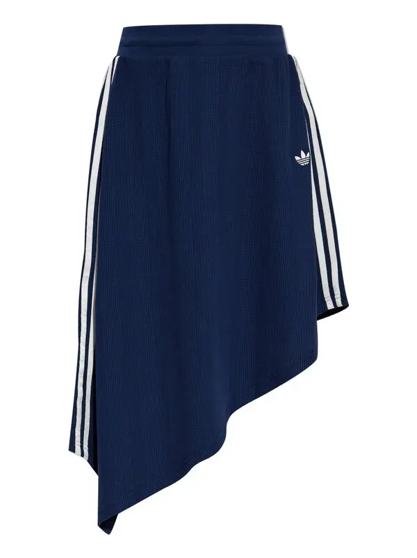 ADIDAS ORIGINALS Asymmetrical Hem Knit Skirt - Navy Blue