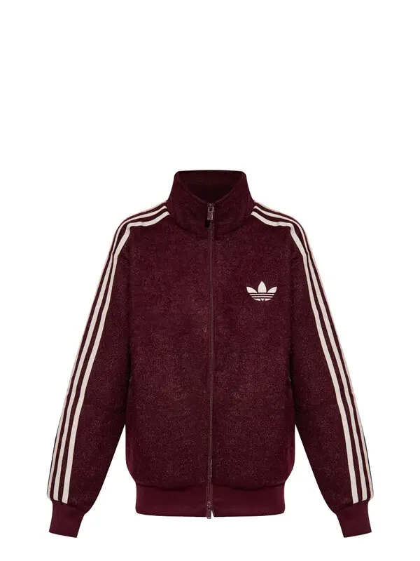 Adidas Originals By Alexander Wang Sweatshirt With Stand-up Collar - Burgundy