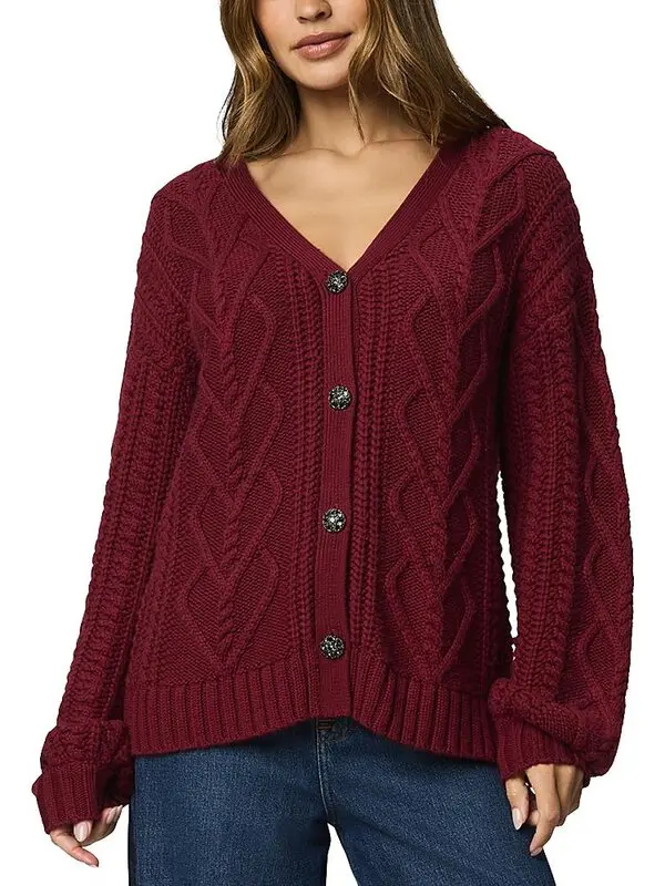 Splendid Harlow Hearts Cardigan - Cherry On Top