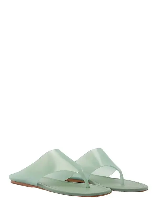 Farm Rio Jelly Flat Sandals - Dusty Green