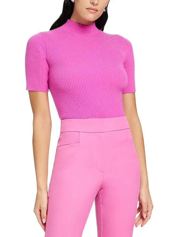TOCCIN Melanie Mock Neck Bodysuit - Fuchsia