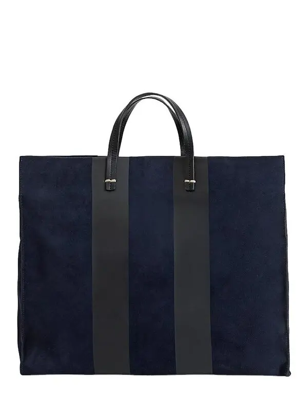 Clare V. Medium Suede Tote Bag - Navy
