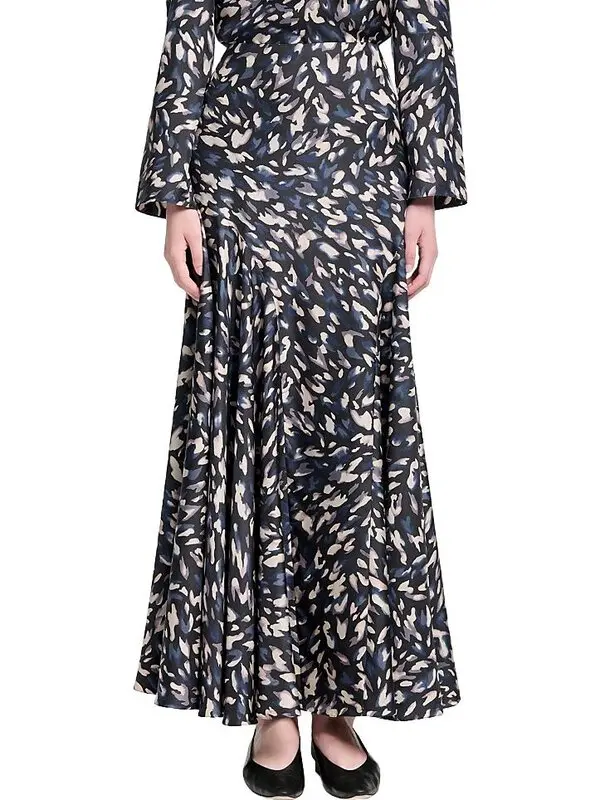 Altuzarra Elton Maxi Skirt - Black Animal