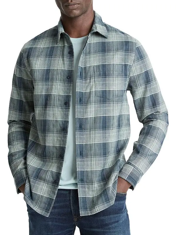 Vince Big Sky Long Sleeve Button Front Shirt - Rapids Combo