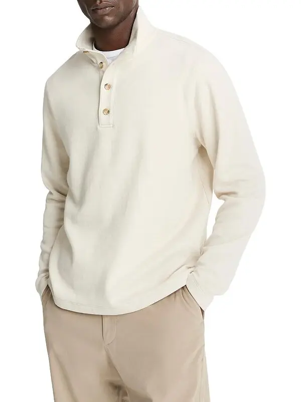 Vince Cotton Mock Neck Pullover Sweater - H Bone