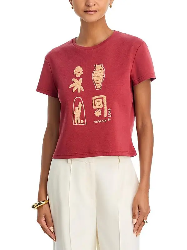 ALEMAIS Chenille Fitted Tee - Rust