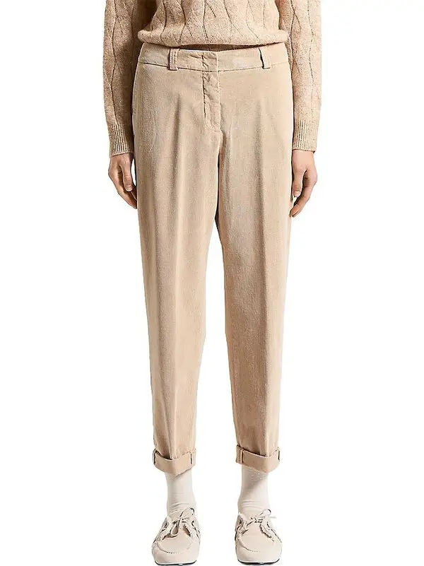 Peserico Elastic Waistband Pants - Sepia