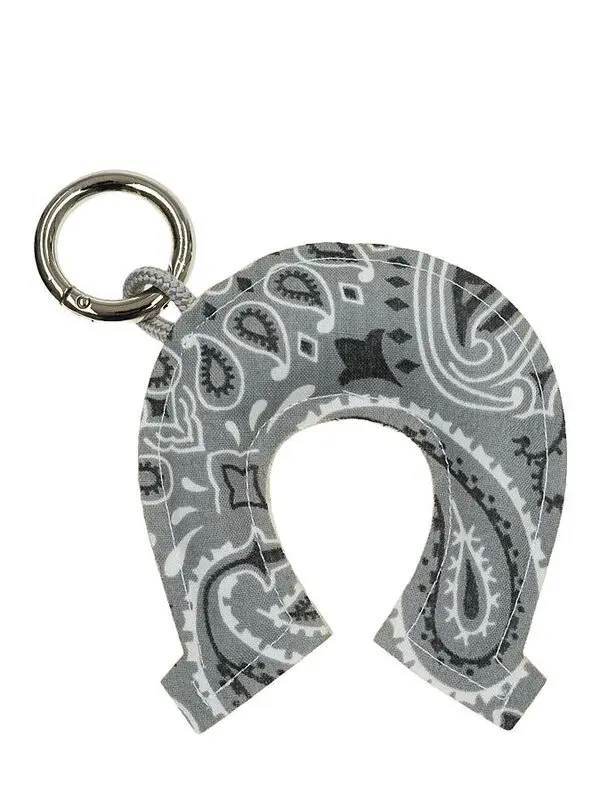 CALL IT BY YOUR NAME Fer A Cheval Horseshoe Bag Charm - Light Grey