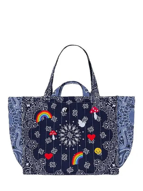 CALL IT BY YOUR NAME Maxi Cabas Bandana Tote - Navy