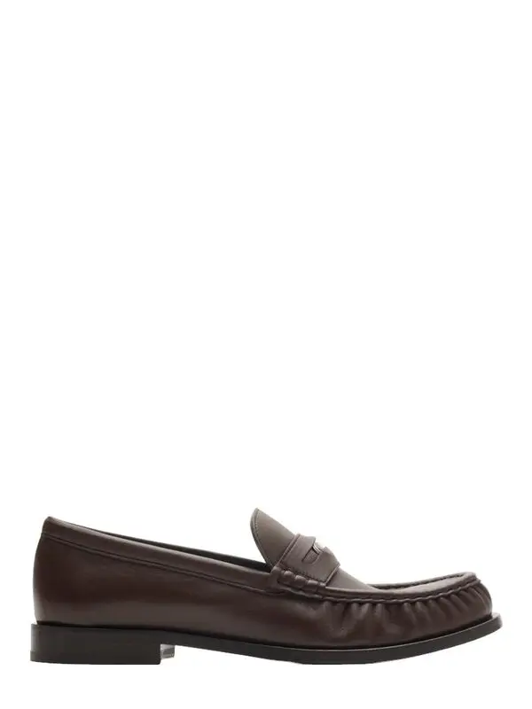 Burberry Leather Cadet Loafers - Treacle Brown