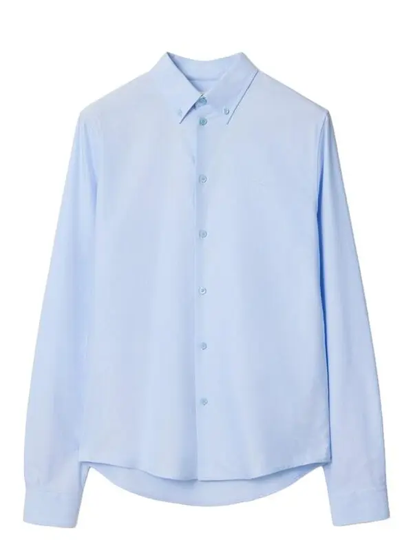 Burberry Slim Fit Cotton Oxford Shirt - Blue Smoke