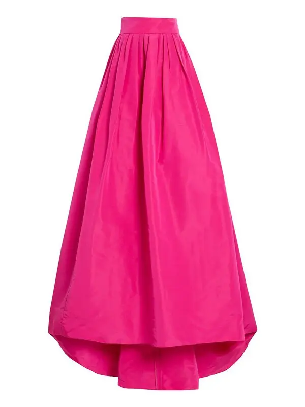 Carolina Herrera Pleated Silk-faille Maxi Skirt - Fuchsia