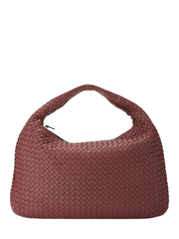 Bottega Veneta Intrecciato Veneta Hobo - Red
