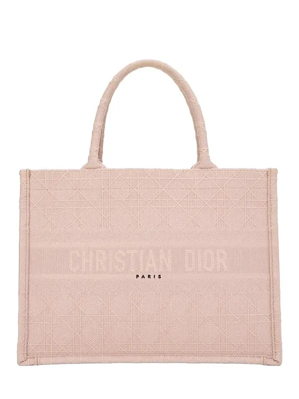 Dior Embroidered Book Tote - Pink