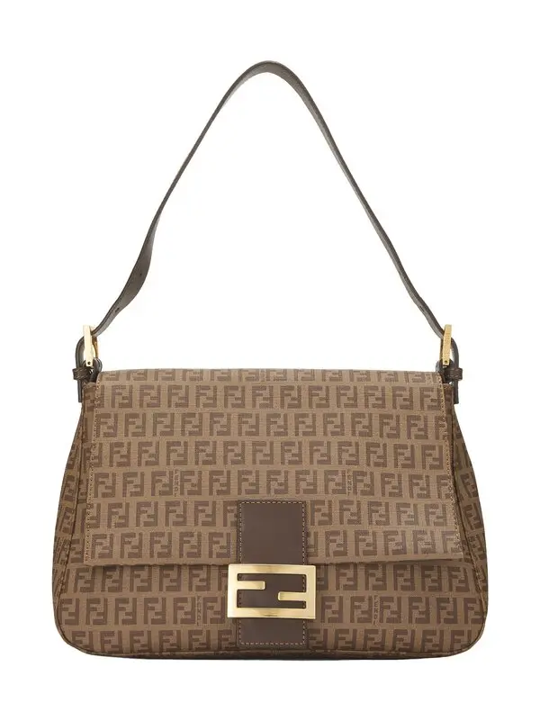 Fendi Zucchino Coated Mama Bag - Brown