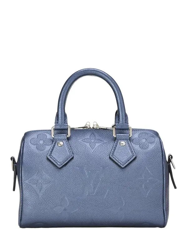 LOUIS VUITTON Metallic Empreinte Speedy Bandouliere 20 - Navy