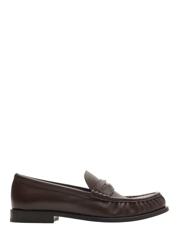Burberry Leather Cadet Loafers - Treacle Brown