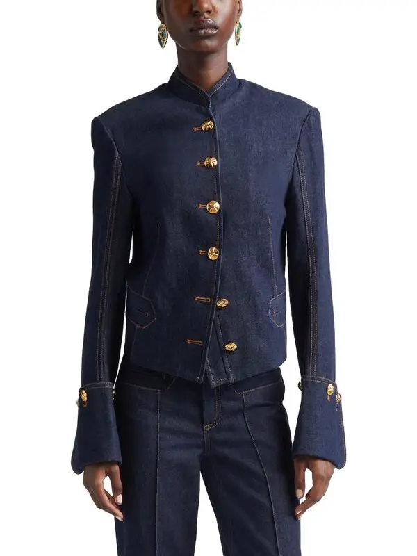 Zimmermann Rebellion Denim Pirate Jacket - Night Sky